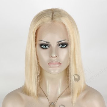 Shoulder Length Blonde Bob Wig 12 Inch Indian Remy Hair 613 ...