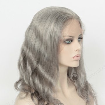 Brazilian Body Wave Grey Color Full Lace Wigs WR-LW-096