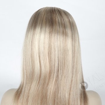 Beautiful Highlight White Color 14'' European Virgin Straight Silk Top ...
