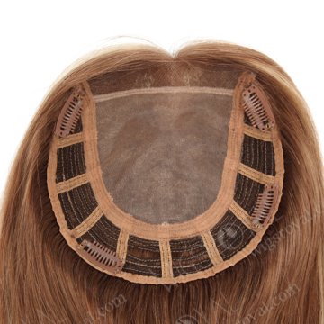 European Virgin Hair Highlights Mono Top Weft Topper With PU In Front ...
