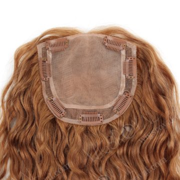 Customize Top Pieces Hand Tied Silk Base Topper Medium Ash Brown Color ...