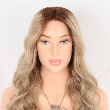 In Stock European Virgin Hair 20" Beach Wave B116 Color Lace Front Silk ...