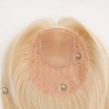 Factory Wholesale Human Hair Pieces Silk Base Full Fishnet Toppers For ...