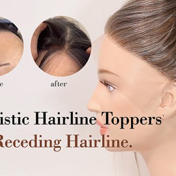 Realistic Hairline Toppers HD Lace Hair Piece for Receding Hairline ...