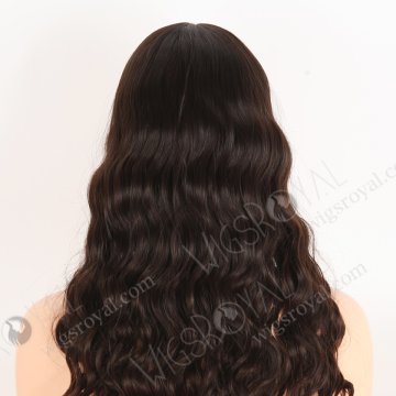 Jewish Kosher Lace Wig 18" All One Length Slight Wave Natural Brown ...